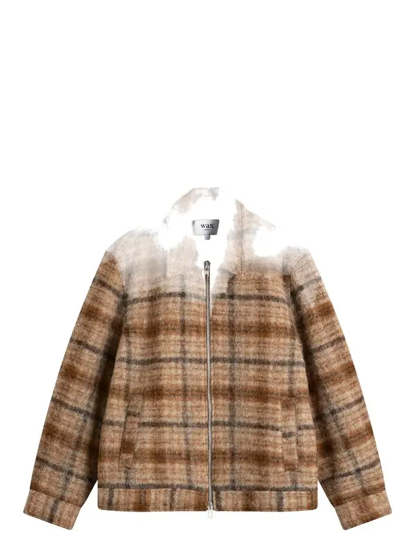 WAX LONDON Heath Drawn Check Jacket - Natural/tan