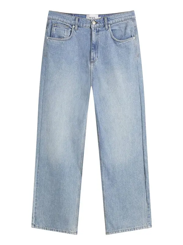 WAX LONDON Vintage Denim Loose Fit Jeans - Antique Blue