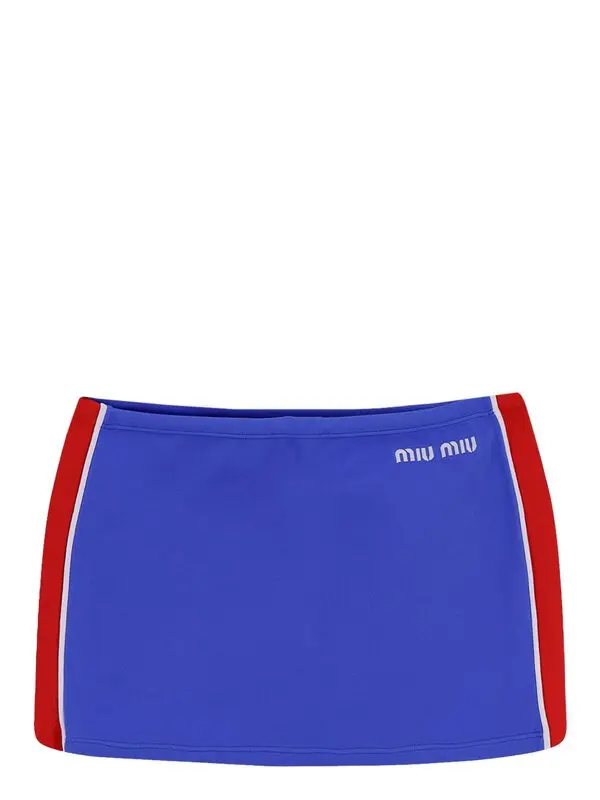 Miu Miu Recycled Polyamide Mini Skirt - Blue