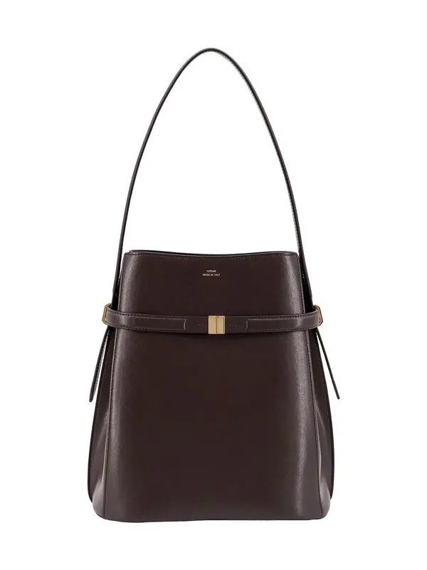 TOTEME Leather Bucket Bag - Brown
