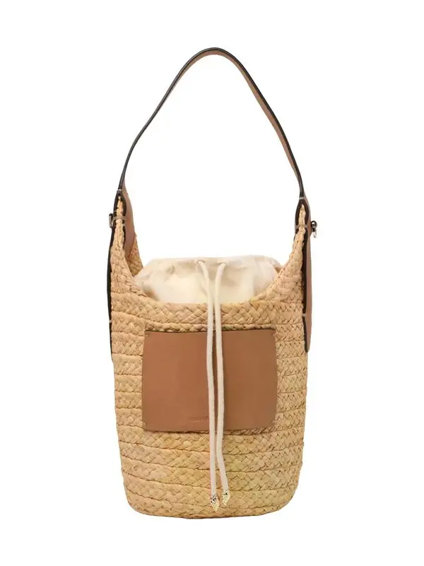 Helen Kaminski Bucket Bag With Leather Pocket - Neutrals