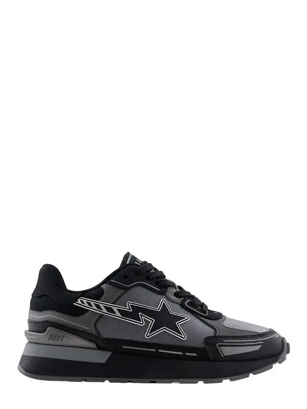 BAPE A Bathing Ape Cross Sta Sneakers - Black