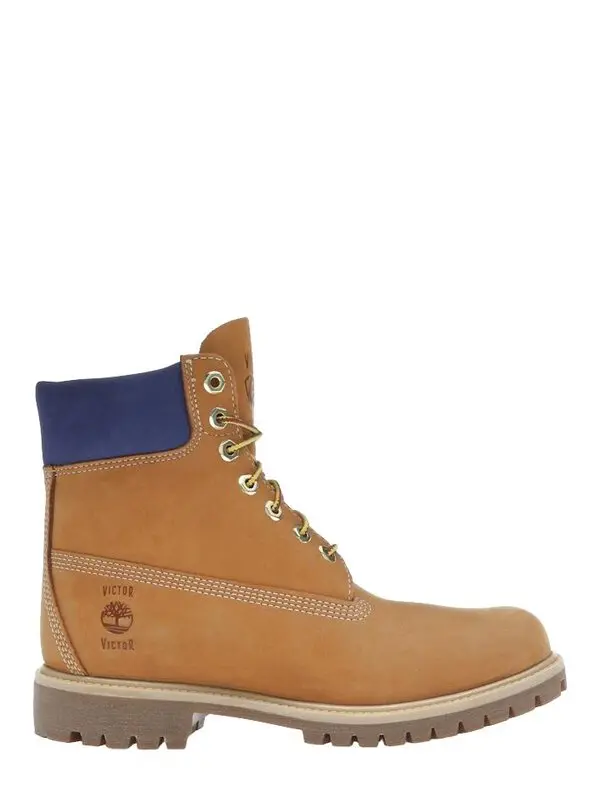 Timberland 6" Premium Waterproof Boots - Wheat/navy Blue