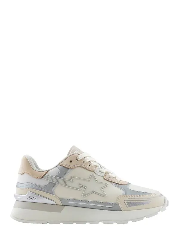 BAPE A Bathing Ape Cross Sta Sneakers - Ivory