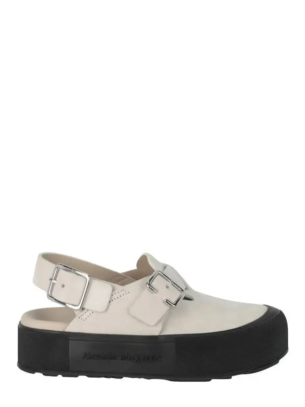 Alexander McQueen Micmac Clogs - Beige/silver