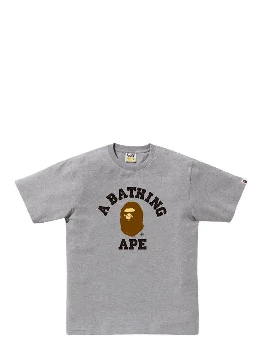 A BATHING APE College Tee Shirt - Gray