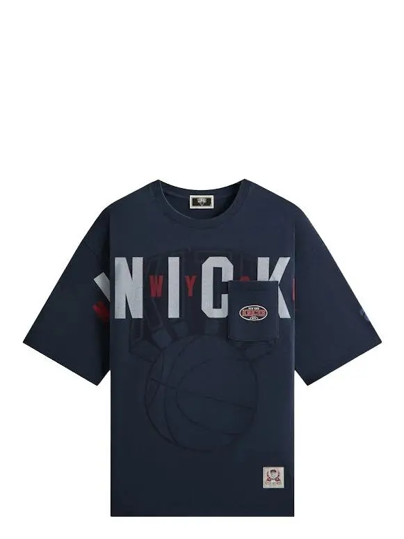 Kith X New York Knicks Pocket Vintage Jones Tee Shirt - Nocturnal