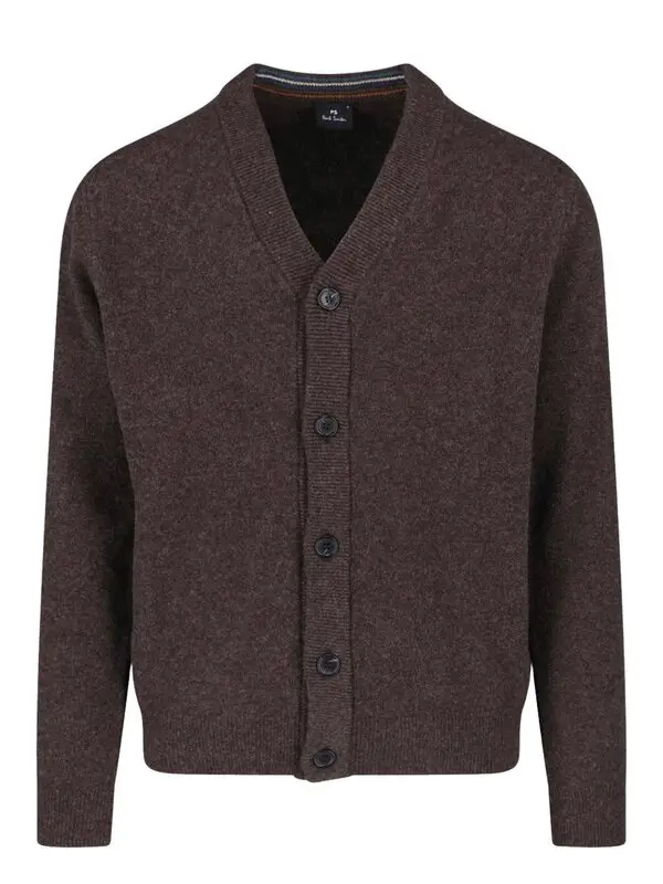 DRUMOHR Merino Wool Cardigan - Brown