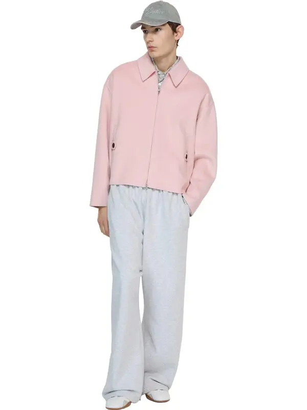 Acne Studios Relaxed Fit Cashmere Blend Jacket - Baby Pink