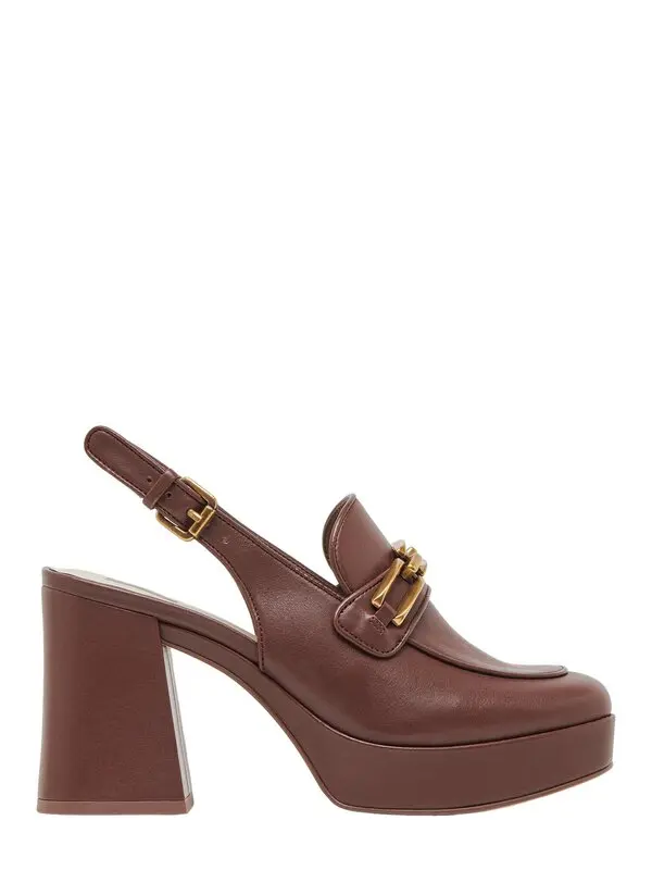 DOLCEVITA Sirus Slingback Loafers - Chocolate Leather
