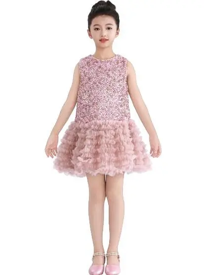 TULLEEN Sequin & Tulle Party Dress - Pink