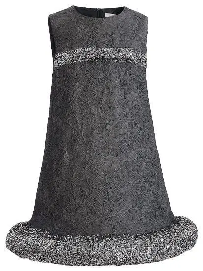TULLEEN Speckled A-line Dress - Grey