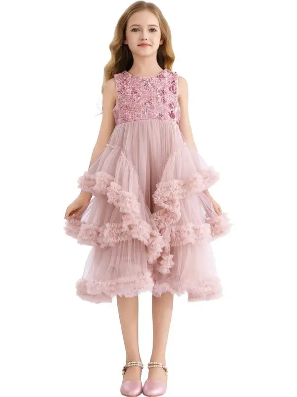 TULLEEN Sequin And Tulle High-low Gown - Pink