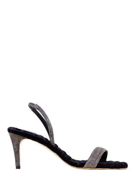 Aera Claudia Slingback Heel Sandal - Metallic Lurex
