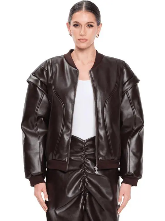 OW Valentina Bomber Jacket - Brown