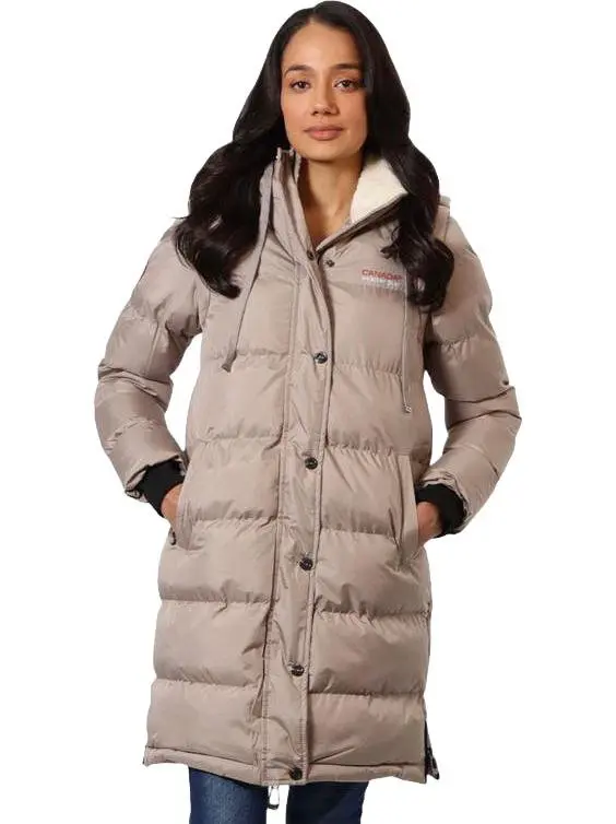 CANADA WEATHER GEAR Long Heavyweight 2 In 1 Puffer Jacket And Vest - Blush