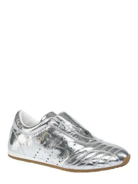 J/SLIDES NYC Paris Leather Sneaker - Silver