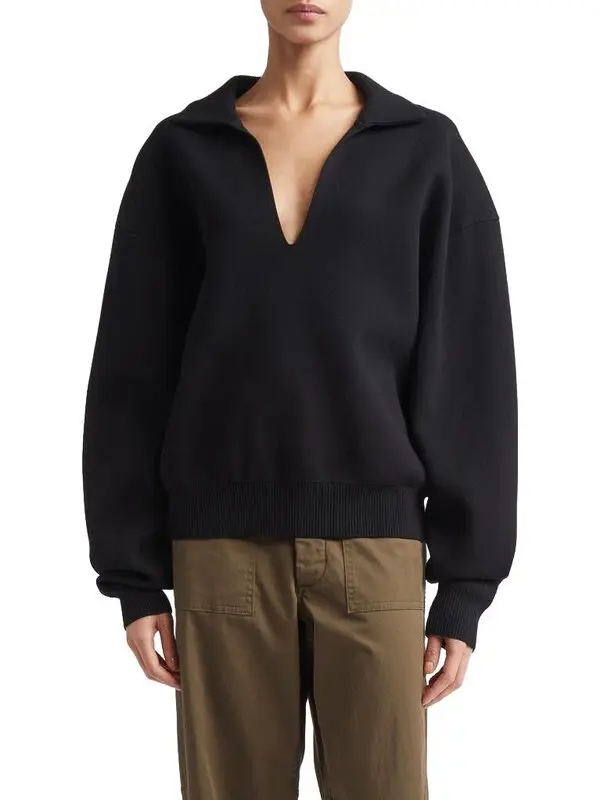 A.L.C. Timmy Johnny Collar Sweater - Black