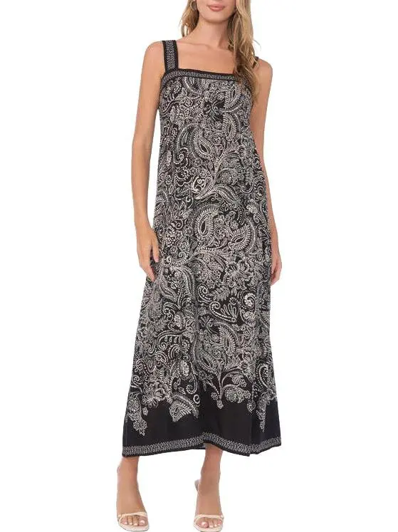 Vince Camuto Paisley Print Sundress - Rich Black