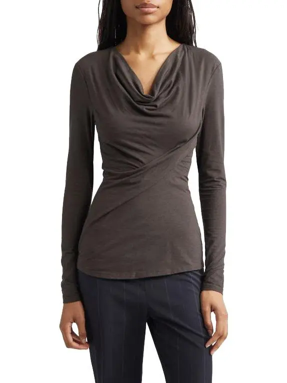 Paloma Wool Junco Cowl Neck Top - Brown