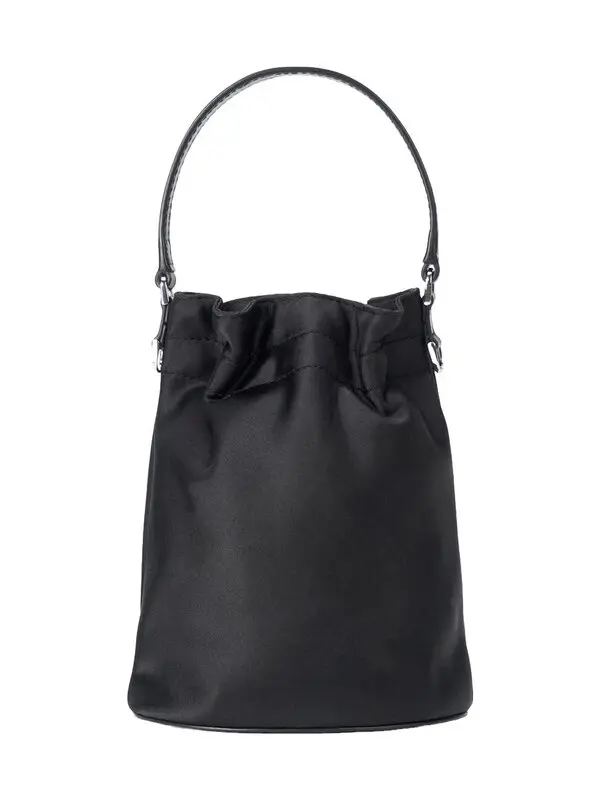Staud Lila Satin Mini Bucket Bag - Black