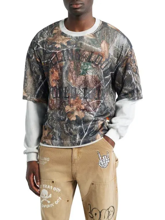ROLLING LOUD Soho Layered Print Thermal Graphic T-shirt - Camo