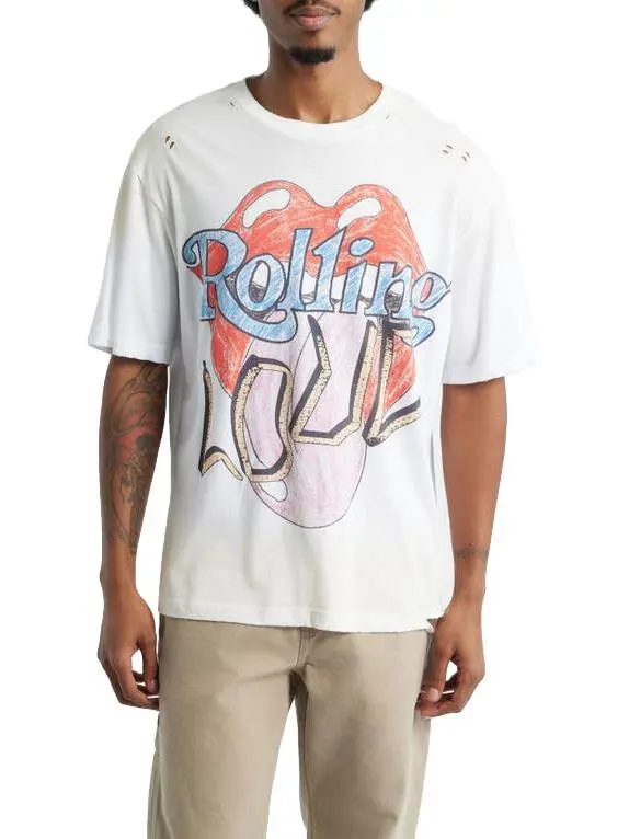 ROLLING LOUD Loud Band Graphic T-shirt - Bone