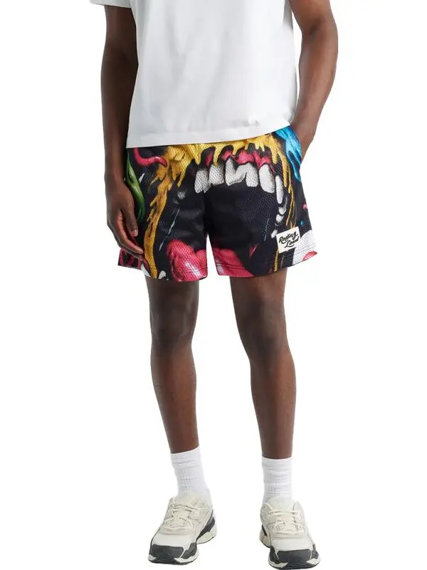 ROLLING LOUD Graphic Mesh Shorts - Black Multi
