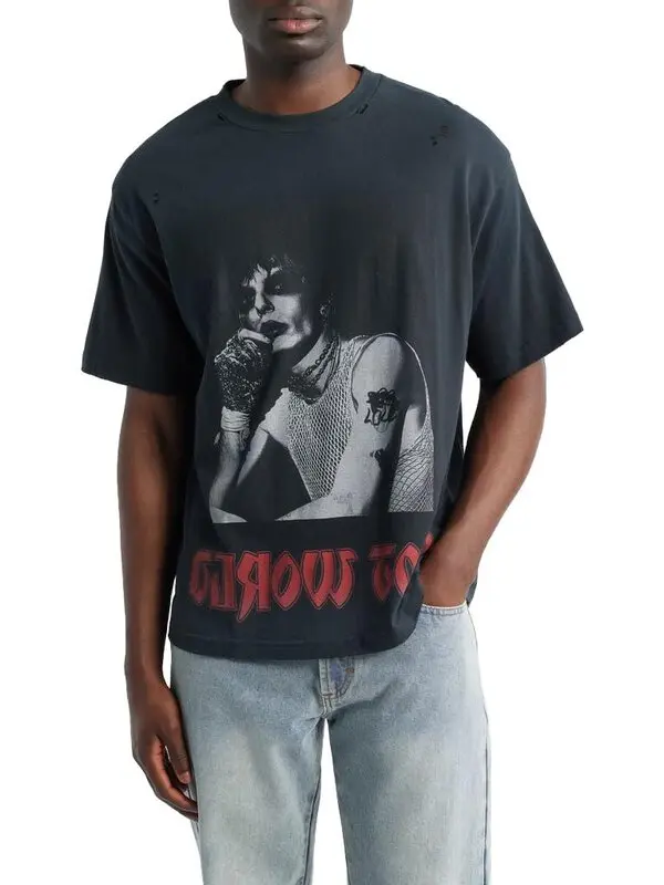 ROLLING LOUD Backstage Crew Graphic T-shirt - Black