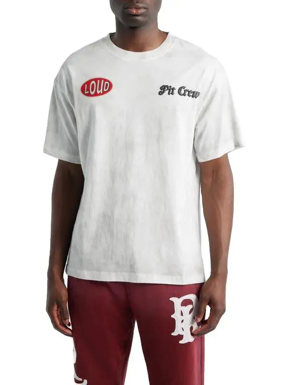 ROLLING LOUD Pit Crew Graphic T-shirt - Washed White