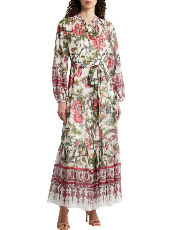 Kobi Halperin Lana Floral Print Maxi Dress - Ivory Multi