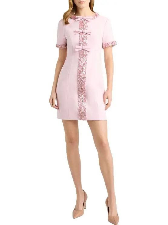 Cinq À Sept Maelle Embellished Party Dress - Soft Peony
