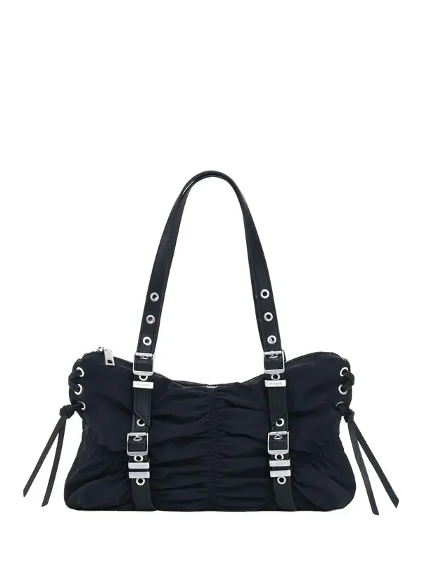 Desigual Ruched Shoulder Bag - Black