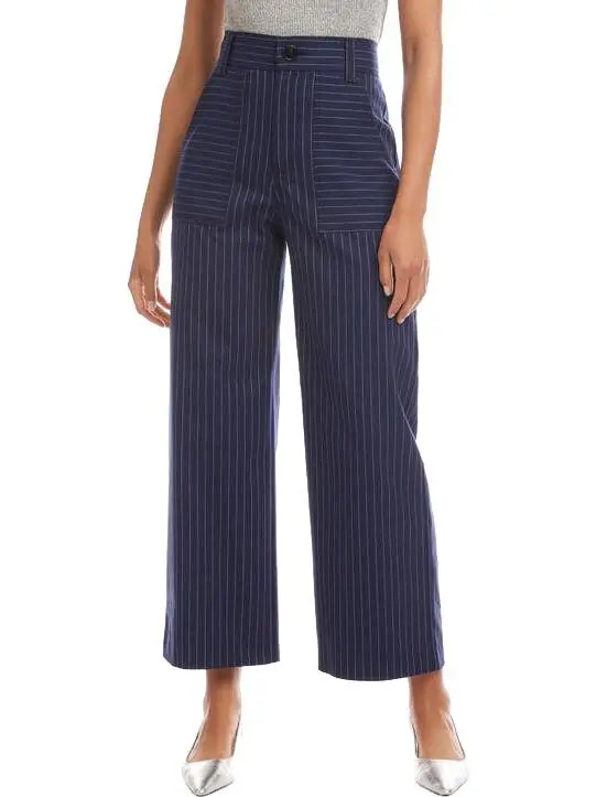 Fifteen Twenty Rylee Wide Leg Crop Pants - Stripe