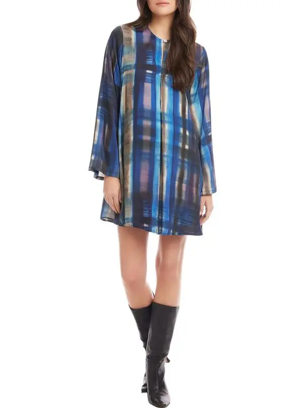 Fifteen Twenty Layne Long Sleeve Mini Shift Dress - Print