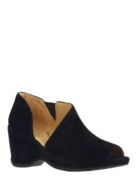 L'AMOUR DES PIEDS Oksana Peep Toe Bootie - Black