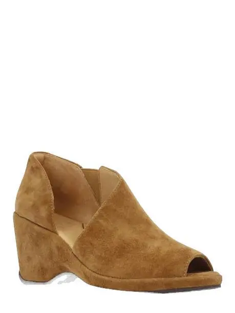 L'AMOUR DES PIEDS Oksana Peep Toe Bootie - Coffee