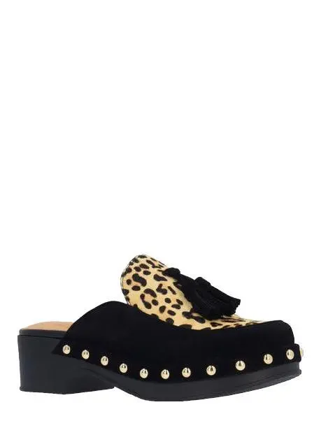L'AMOUR DES PIEDS Gracen Tassel Clog - Black/brown