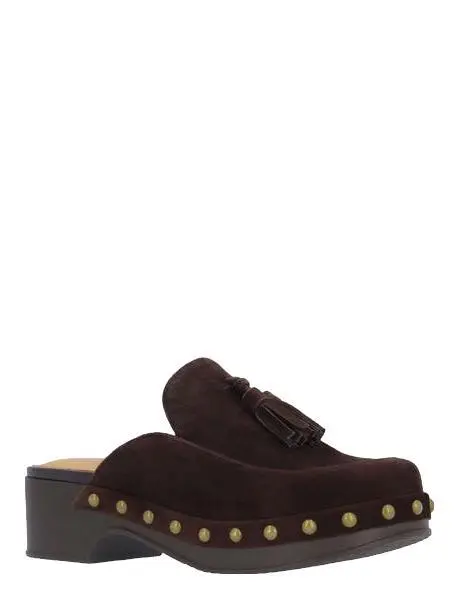 L'AMOUR DES PIEDS Gracen Tassel Clog - Chocolate