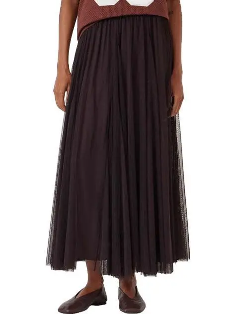 HUSH Millie Tulle Maxi Skirt - Plum