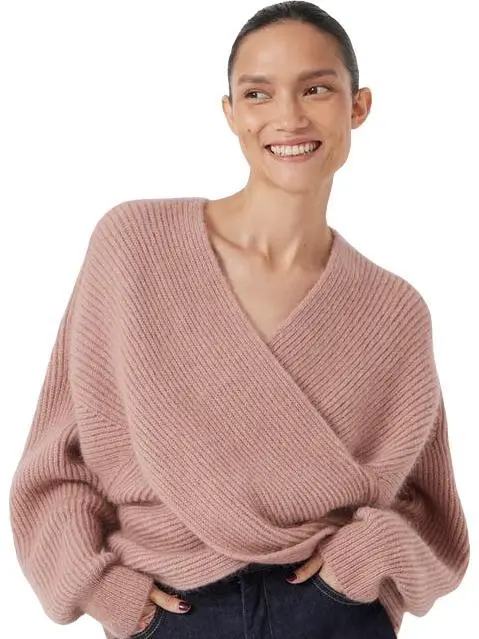 HUSH Betty Wool Blend Sweater - Rosewood Pink