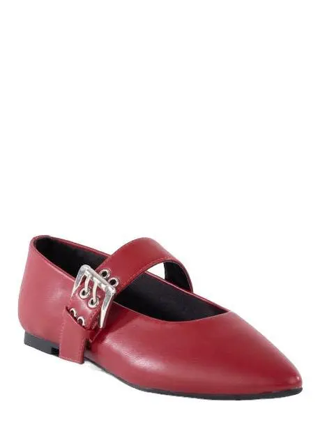 Bc Footwear Spinning Around Mary Jane Flat - Red