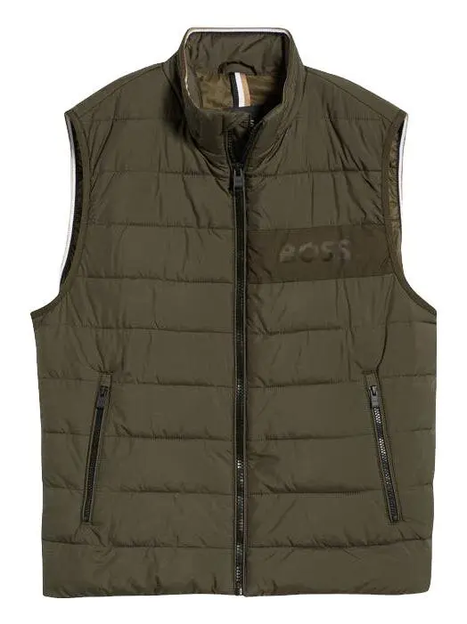 BOSS Cenito Water Repellent Puffer Vest - Open Green