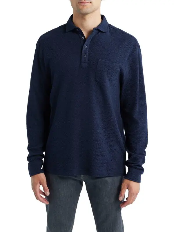 Johnnie-o Alwin Long Sleeve Polo - Navy
