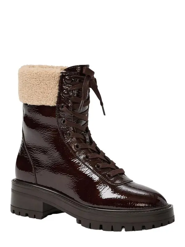 Paige Briar Faux Shearling Bootie - Chocolate