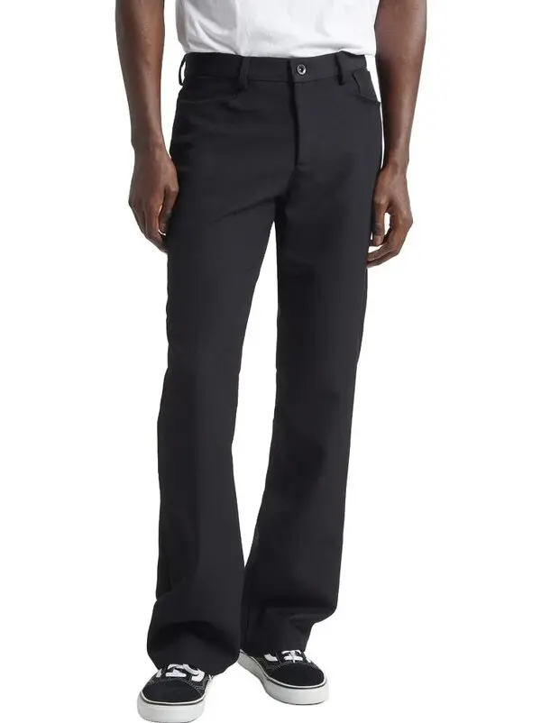 JKEEFER Corey Wool Blend Bootcut Pants - Black