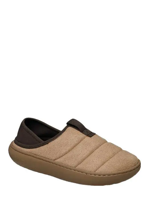 CROCS Classic Vegan Suede Quilted Slip-on Shoe - Milk Chocolate