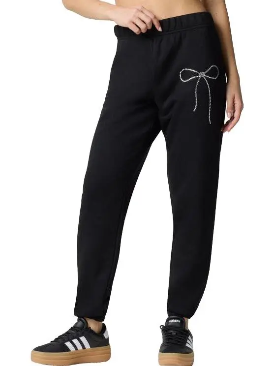 FLORENCE BY MILLS Crystal Bow Detail Joggers - Black