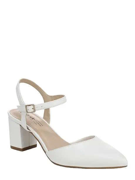 LIFESTRIDE Amaryllis Ankle Strap Pumps - Bright White