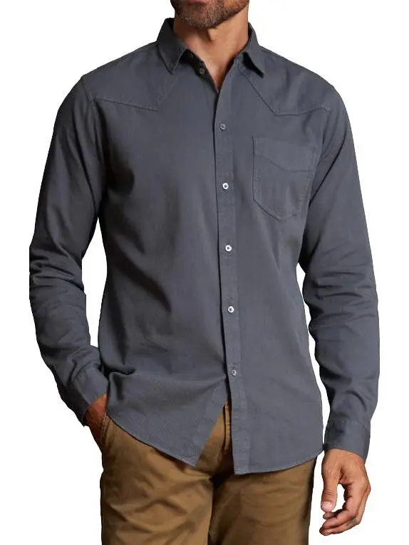 ROAN Ross Heritage Twill Button-up Shirt - Blue Dusk